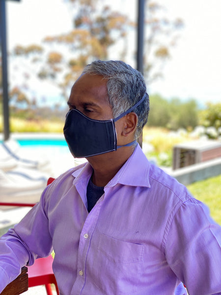 Japanese Vintage Formal Silk Obi Mask (Black) – VPL